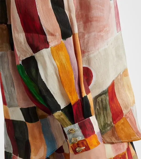 ALEMAIS Alémais X Lrnce Marjorelle Printed Linen And Silk Shirt - Multicoloured