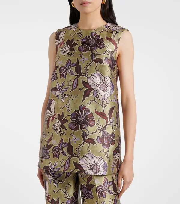 ALEMAIS Alemias Citron Floral Top - Green