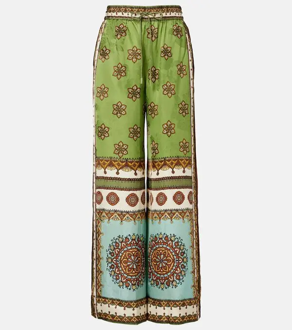 ALEMAIS Alémais Contina Jacquard Palazzo Pants - Multicoloured