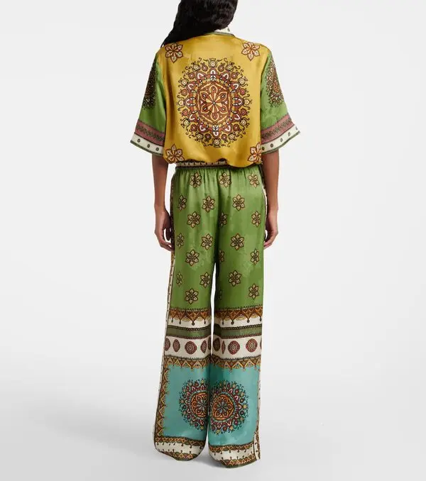 ALEMAIS Alémais Contina Jacquard Palazzo Pants - Multicoloured