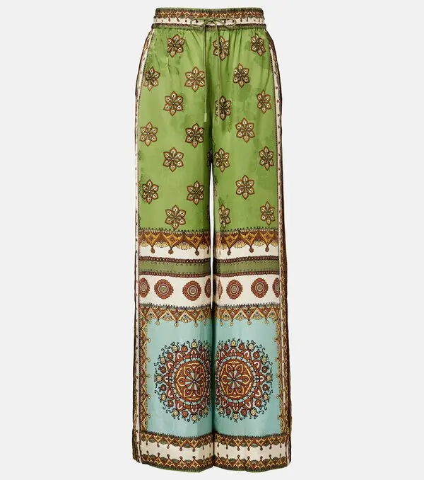 ALEMAIS Alémais Contina Jacquard Palazzo Pants - Multicoloured