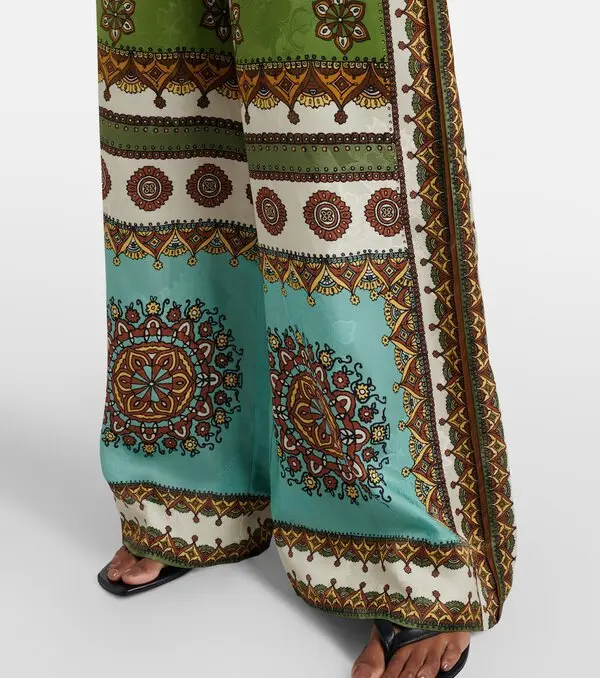ALEMAIS Alémais Contina Jacquard Palazzo Pants - Multicoloured