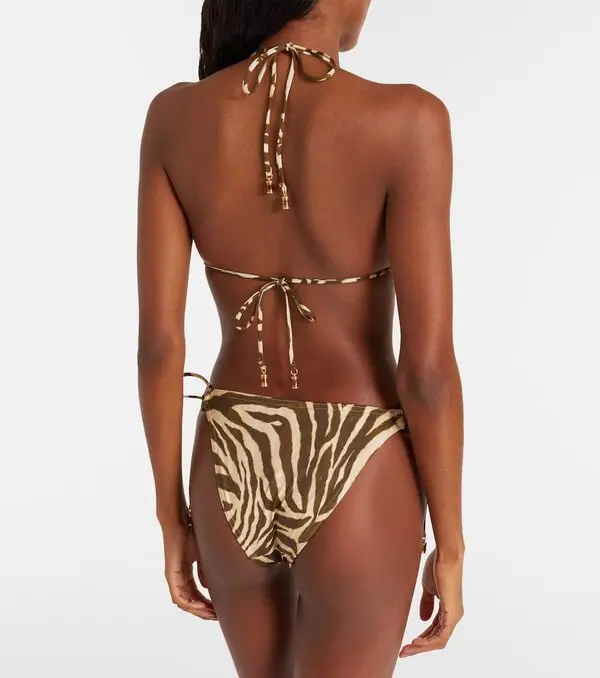 Zimmermann Wanderlust Zebra Print Bikini - Multicoloured