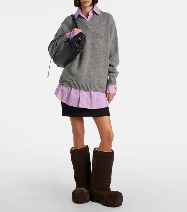 Balenciaga Alaska Suede Mid-calf Boots