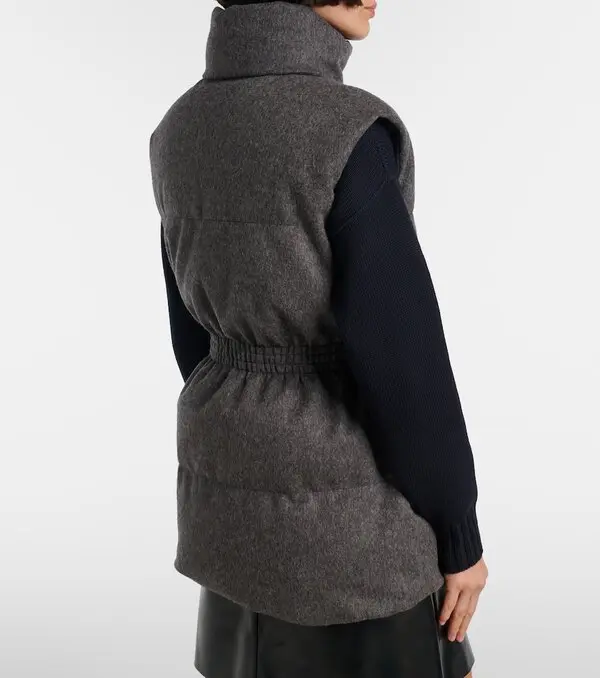 Prada Belted Virgin Wool Down Vest