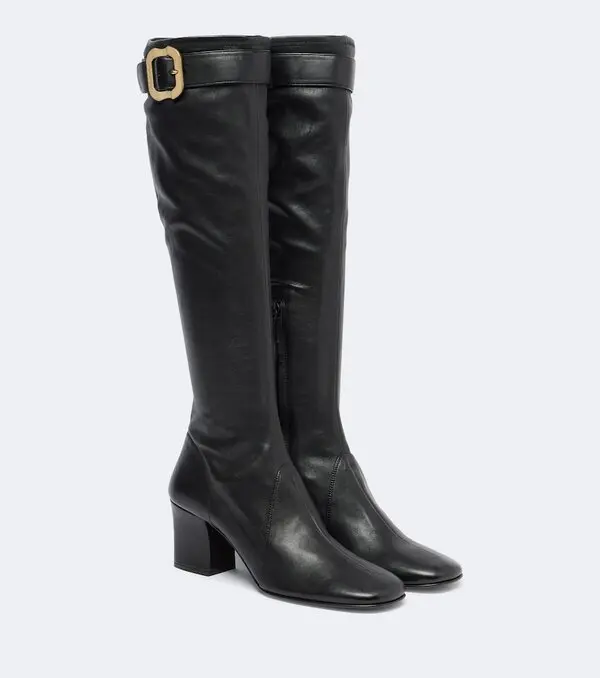 Miu Miu Leather Knee-high Boots - Black