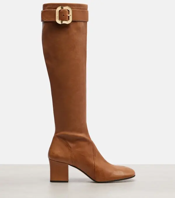 Miu Miu Leather Knee-high Boots - Brown