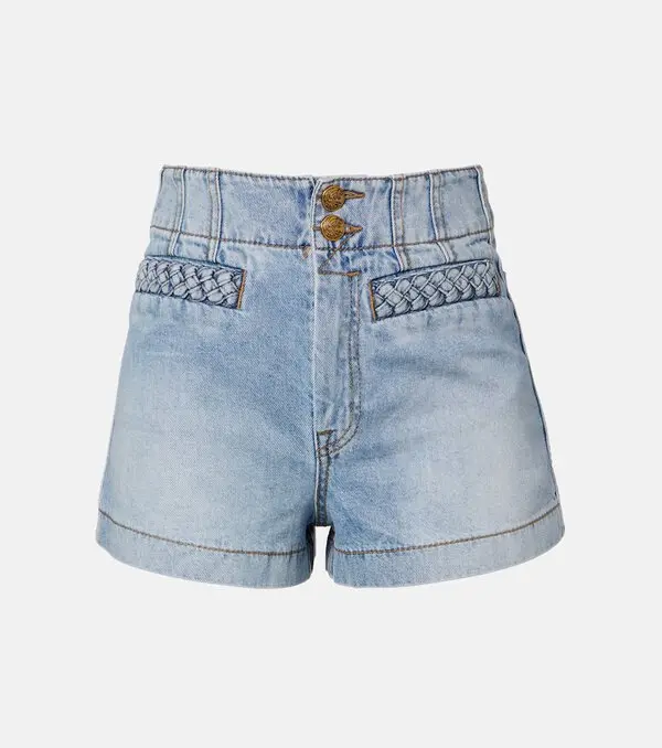 Zimmermann Wanderlust Denim Shorts - Blue