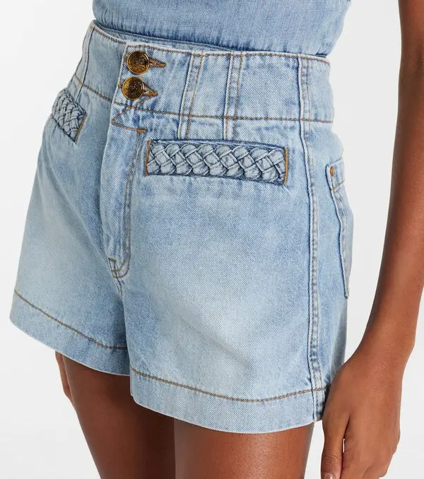 Zimmermann Wanderlust Denim Shorts - Blue