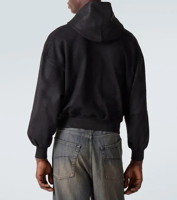 Balenciaga Cotton Jersey Zip-up Hoodie