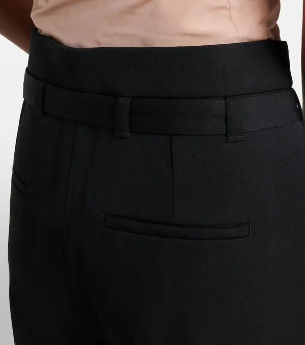 Chloé Belted Virgin Wool Tapered Pants