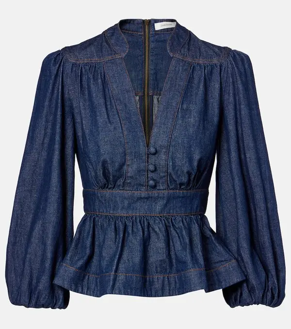 Zimmermann Awaken Denim Blouse