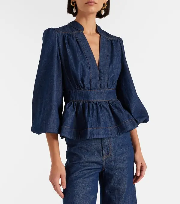 Zimmermann Awaken Denim Blouse