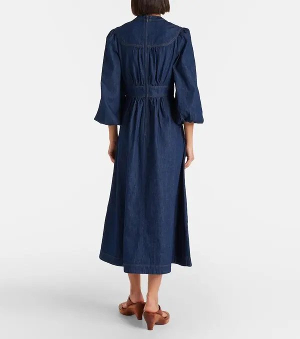 Zimmermann Awaken Denim Midi Dress