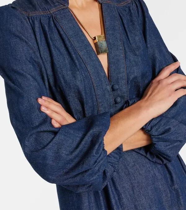 Zimmermann Awaken Denim Midi Dress