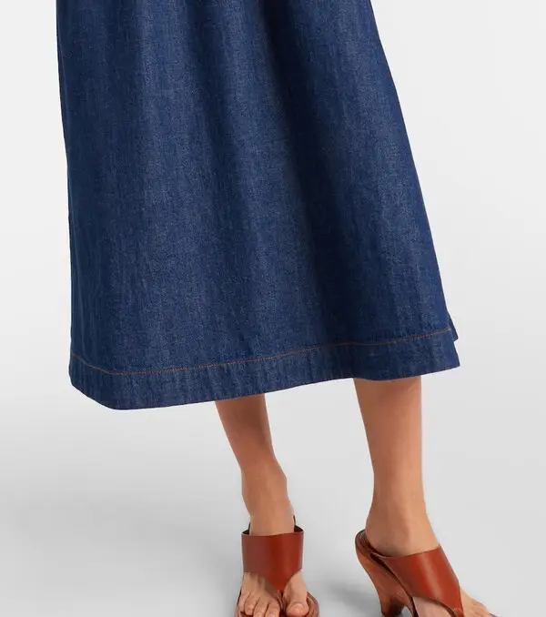 Zimmermann Awaken Denim Midi Dress