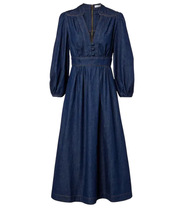 Zimmermann Awaken Denim Midi Dress - Blue