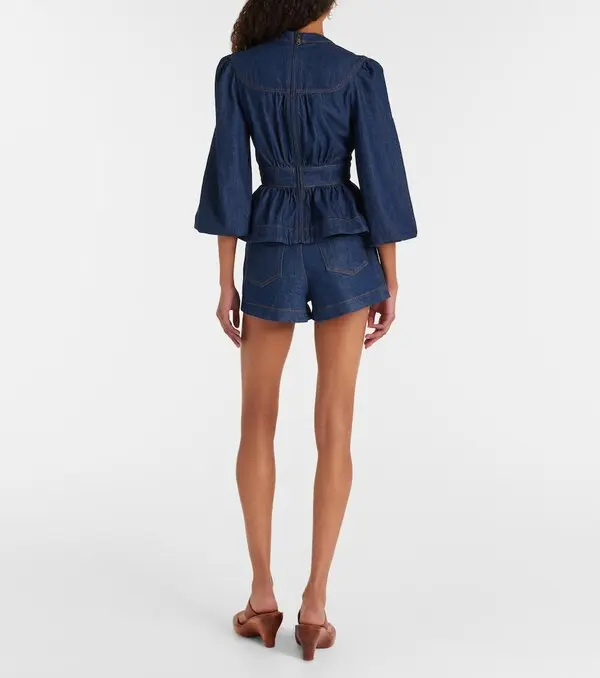 Zimmermann Awaken High-rise Denim Shorts