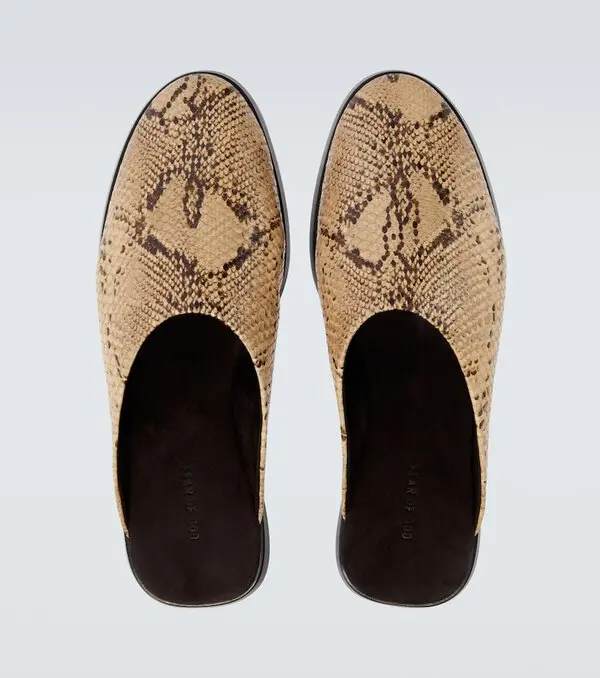 Fear Of God Snake-effect Leather Mules