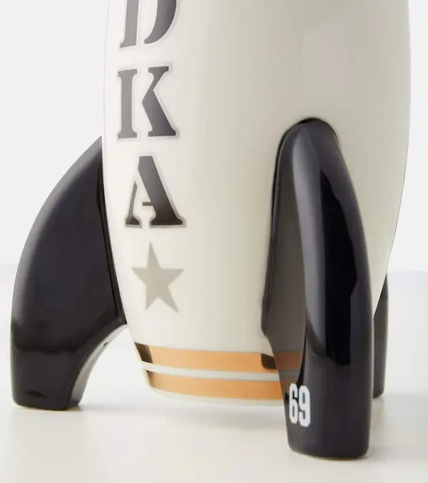 Jonathan Adler Vice Striped Porcelain Decanter - Black