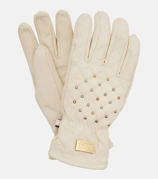 Goldbergh Glisten Studded Leather Ski Gloves