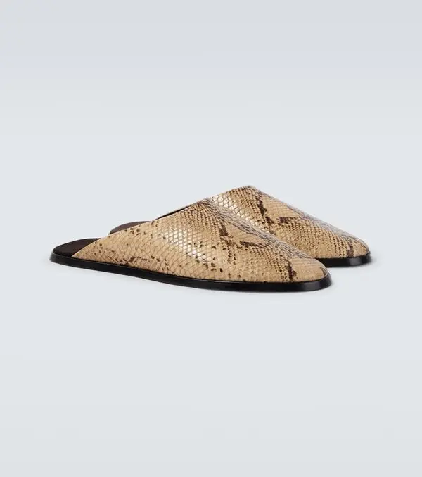 Fear Of God Snake-effect Leather Mules