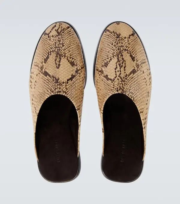 Fear Of God Snake-effect Leather Mules