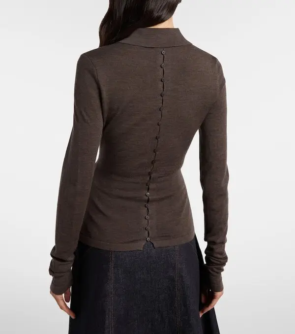 Jacquemus Wool Polo Shirt - Brown