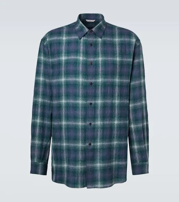 Auralee Checked Wool Shirt