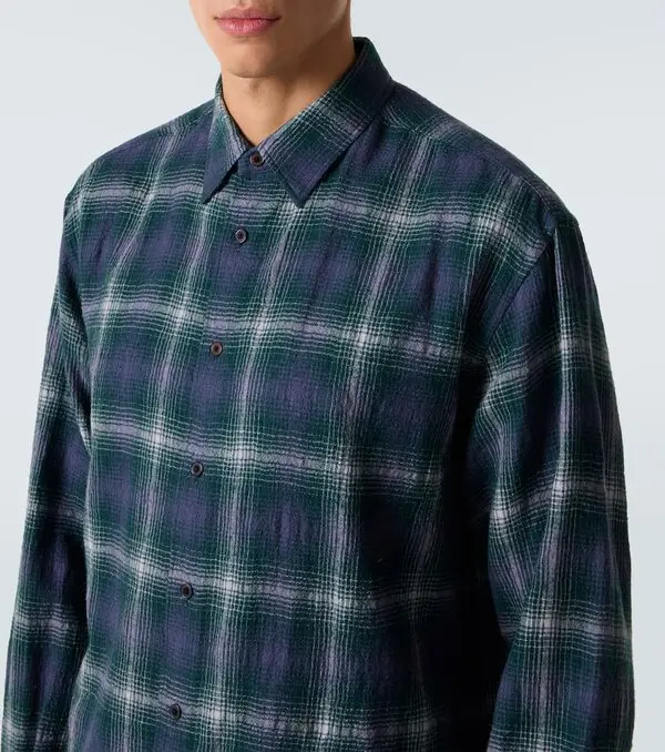 Auralee Checked Wool Shirt