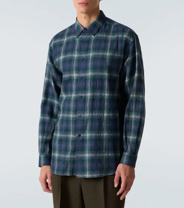 Auralee Checked Wool Shirt