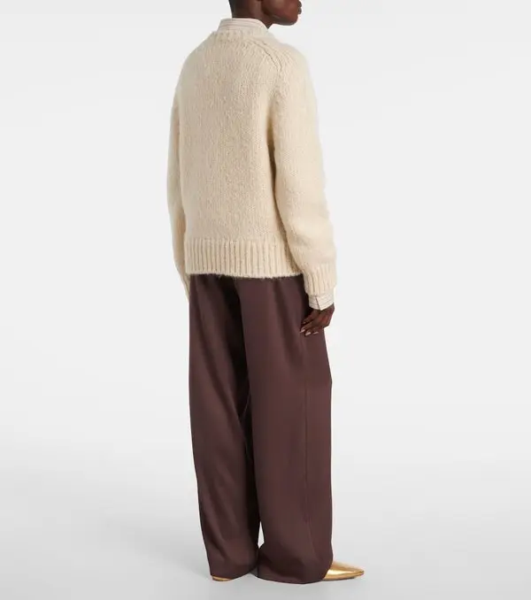 Simkhai Kyra High-rise Satin Wide-leg Pants - Brown