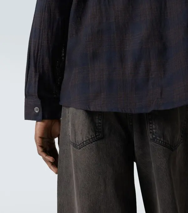 FRAME Plaid Wool Shirt - Blue