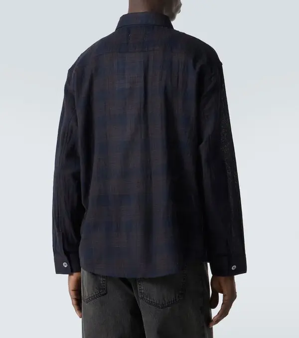 FRAME Plaid Wool Shirt - Blue