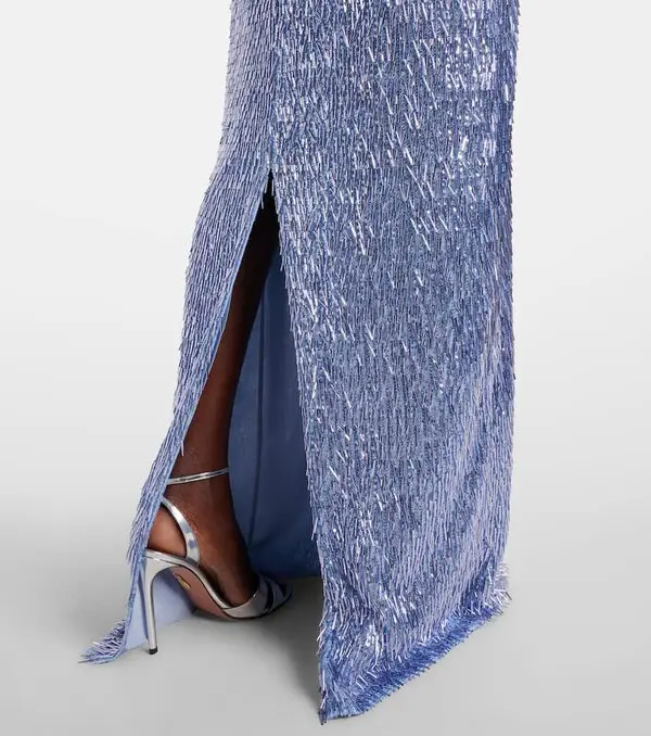 Erdem Draped Embellished Gown