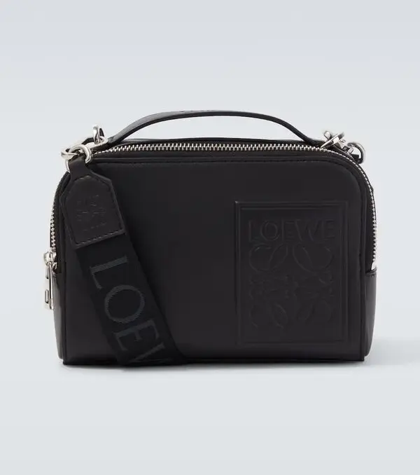 Loewe Anagram Mini Leather Crossbody Bag - Black