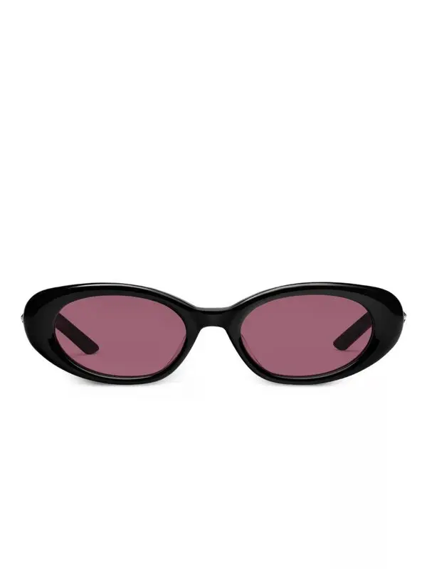 GENTLE MONSTER Loco 01 Star-detail Oval-frame Sunglasses - Black