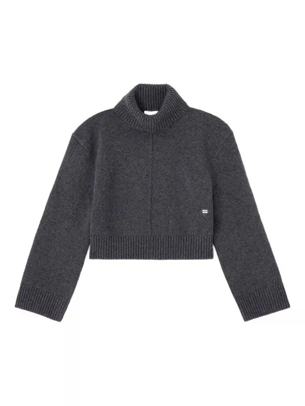GANNI Turtleneck Sweater - Grey