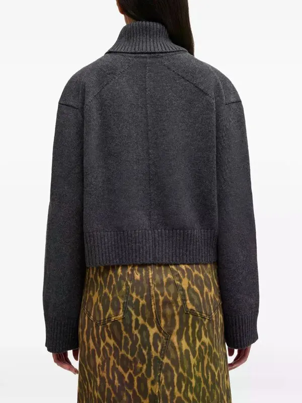 GANNI Turtleneck Sweater - Grey