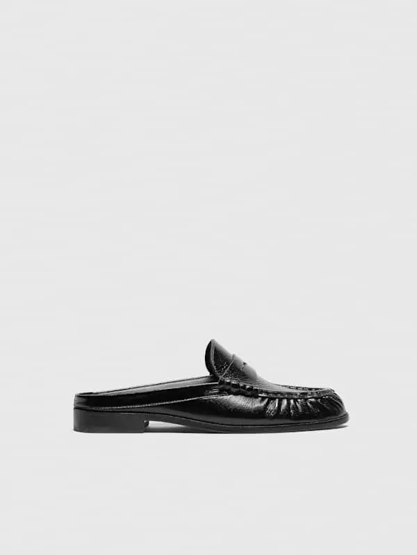 REFORMATION Francine Loafer Mule - Black