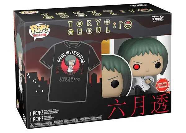 FUNKO Pop! Tees Tokyo Ghoul: Re Ken Kaneji Gamestop Exclusive With T-shirt Bundle - Multicolor