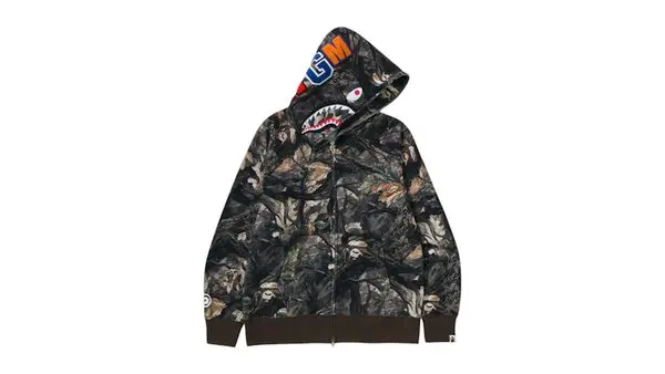 A BATHING APE Tree Edge Camo Shark Full Zip Hoodie
