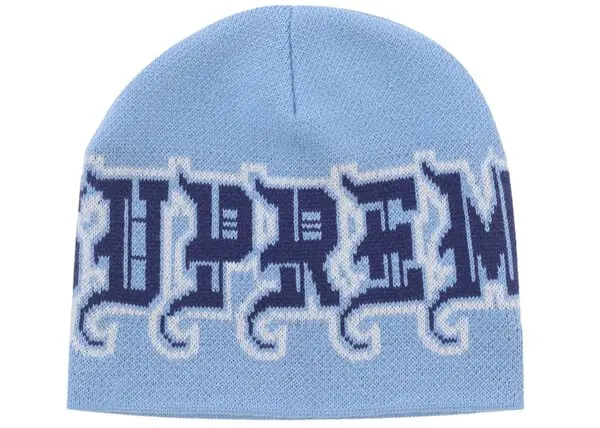 Supreme Outline Beanie - Light Blue