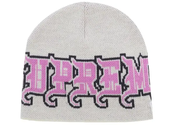 Supreme Outline Beanie - White
