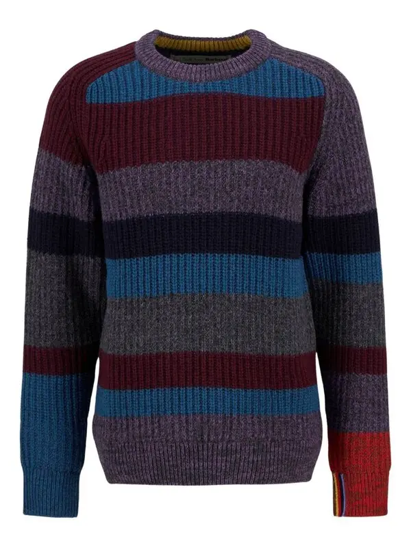 PAUL SMITH LOVES BARBOUR Striped Roundneck Sweater