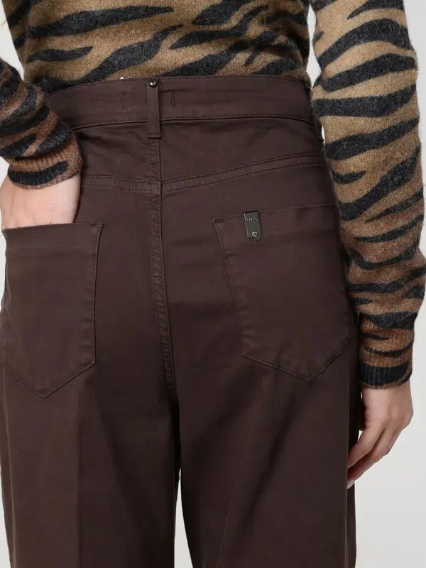 Liu Jo Tailored Trousers With Cuff Detail - Brown