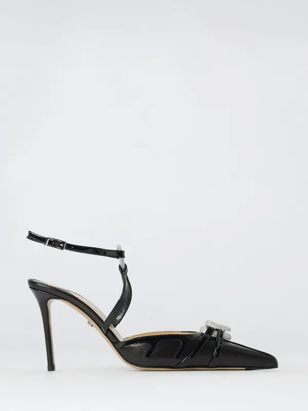 Mach & Mach Pointed Toe Pumps With Strappy Detailing