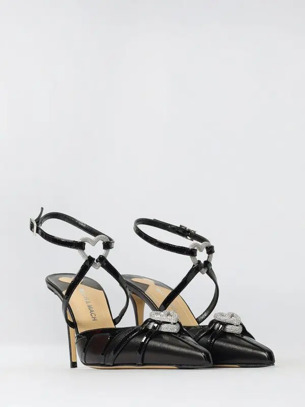 Mach & Mach Pointed Toe Pumps With Strappy Detailing