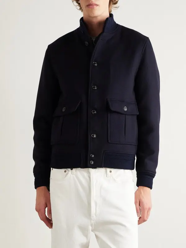 VALSTAR Virgin Wool Bomber Jacket