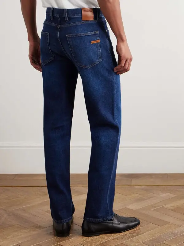 Zegna Roccia Straight-leg Stretch Jeans - Indigo